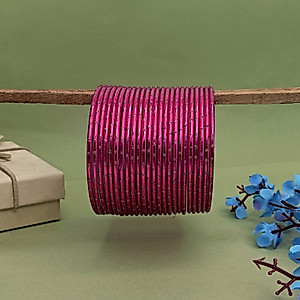 Efulgenz Indian Bangles Set Bollywood Plain Metal Bangle Bracelets Costume Jewelry for Women