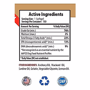 Dog Heart Health Supplement - Omega 3 - Dog Chewy SOFTGELS - Skin Health - Joint Support - Heart Health - Dog Omega Oil - 360 Softgels (2 Bottle)