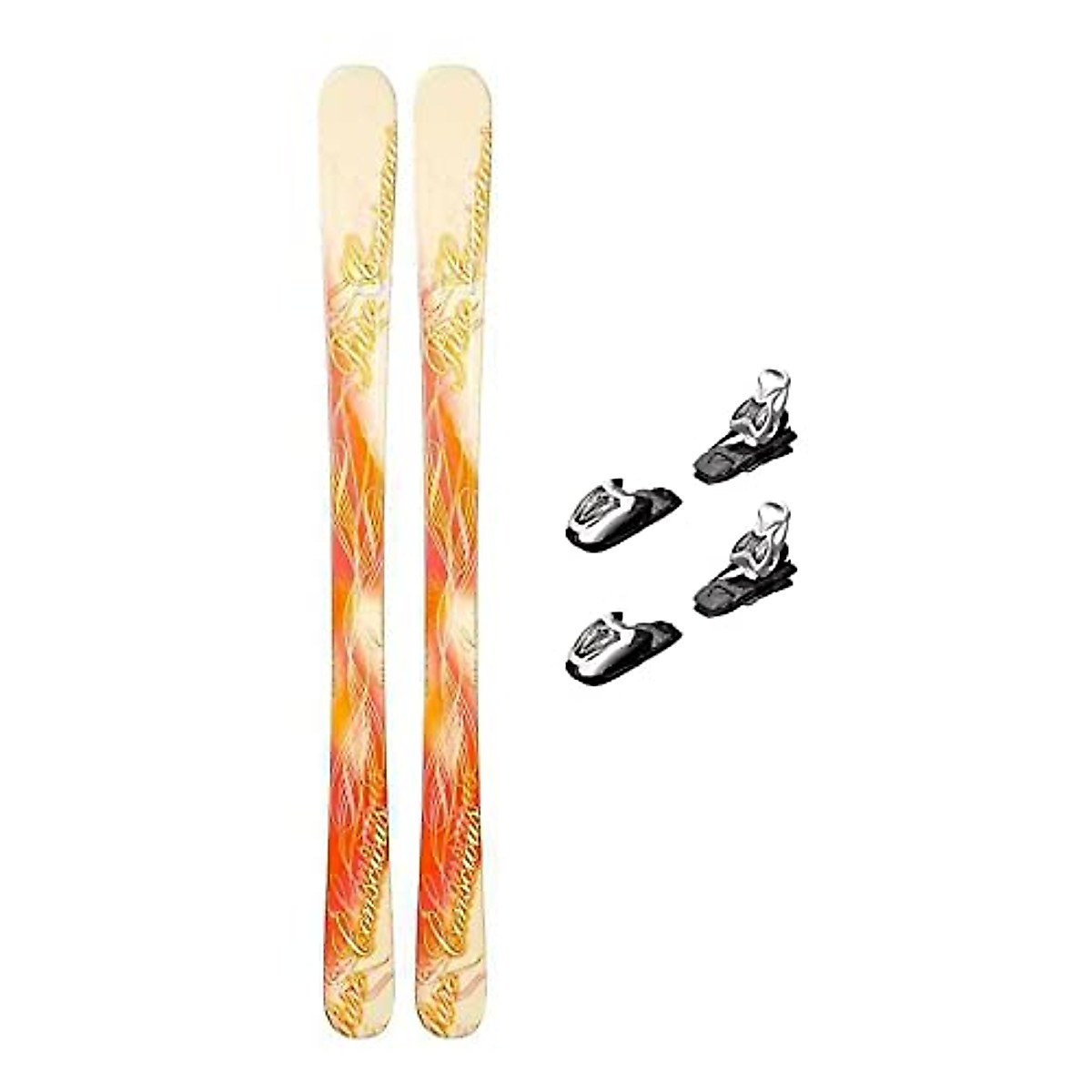 140cm LCV Pure Conscious Downhill Skis & Marker 7.0 Bindings Package Combo Alpine