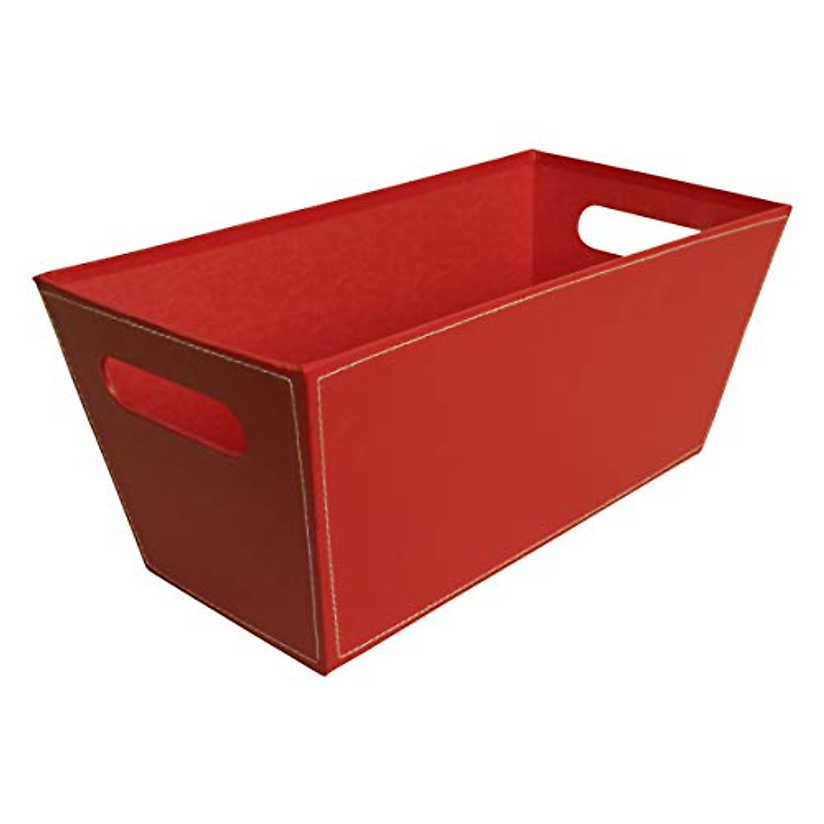 Wald Imports Red Paperboard 13" Decorative Storage/Organizer Basket