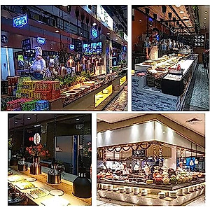 LINKANRUO Commercial Food Warmer, Buffet Heating Lamp for Keep Food Warm, Buffet Server Food Heat Lamp Plate Warmer Lamp Buffet Restaurant Equipment 3PCS Lamps
