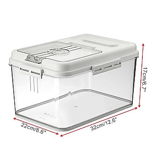 Sumnacon Food Storage Containers Sealed Food Storage Bins with Timer Lid for Kitchen or Pantry to Store Snacks,Rice,Pet Food,Flour Storage Container Plastic Stackable Laundry Pod Container(Large)