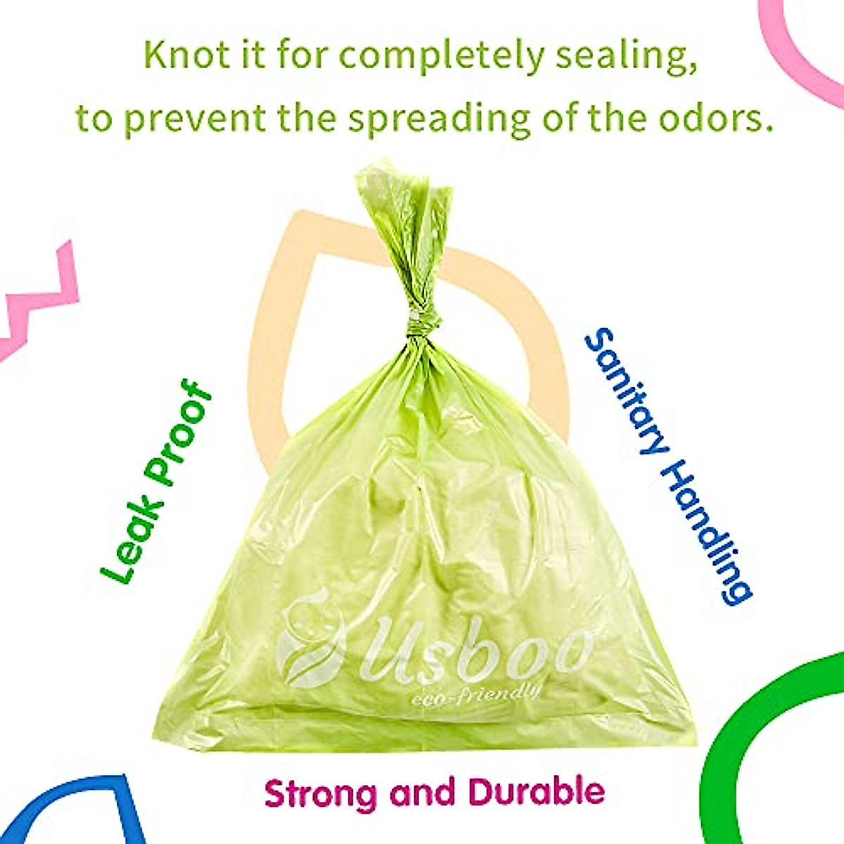 Disposable Diaper Bags for Baby, 20 Refill Rolls/300 Bags Waste Bags with Dispenser, Convenient and Quick Diaper Disposal, Unscented