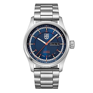 Luminox - Atacama Field Automatic - Mens Watch 44mm - Military Watch in Silver/White Date Function - 200m Water Resistant - Sapphire Glass - Mens Watches - Made in Switzerland, Blue, Bracelet