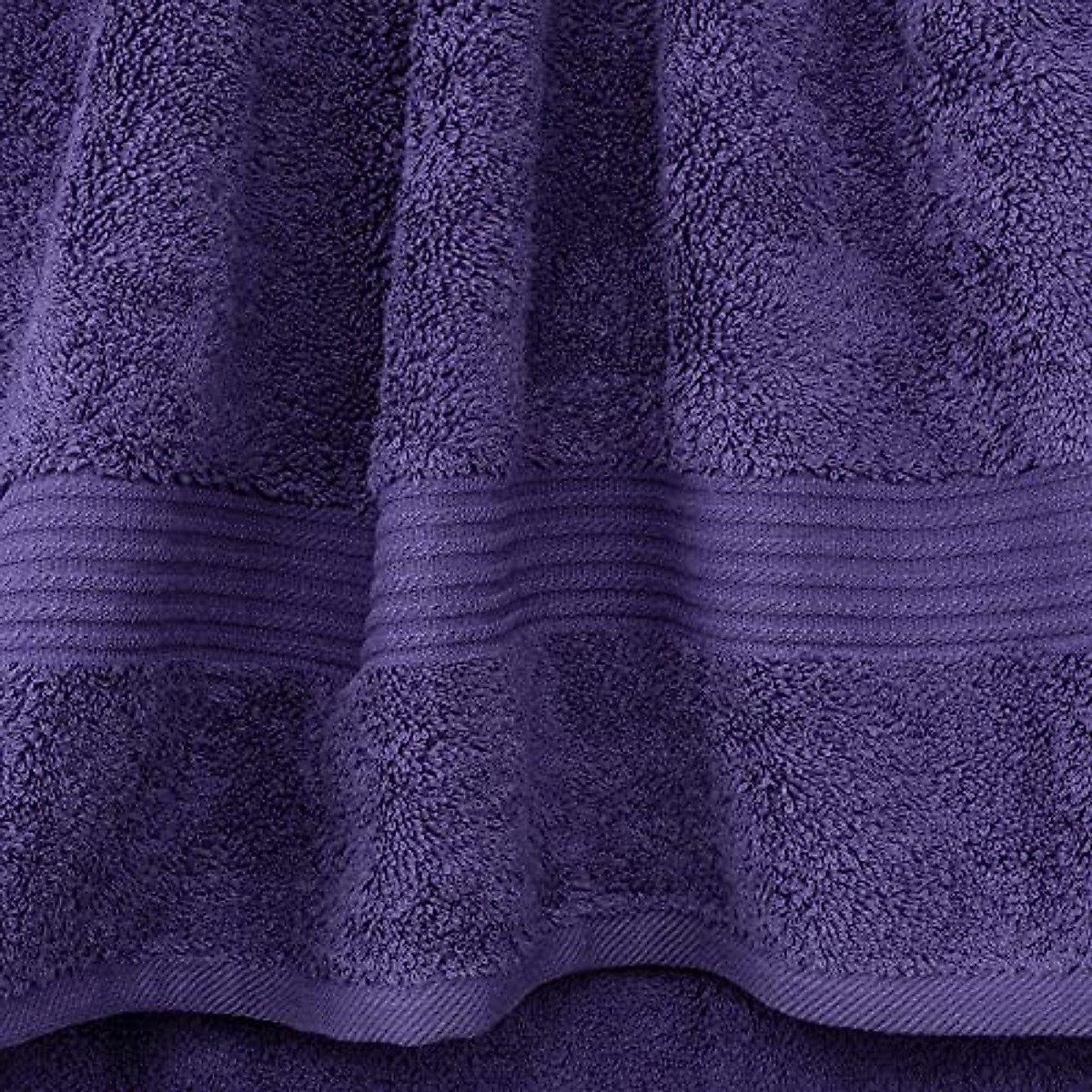 Cotton Paradise 6 Piece Towel Set, 100% Cotton Soft Absorbent Turkish Towels for Bathroom, 2 Bath Towels 2 Hand Towels 2 Washcloths, Purple Towel Set