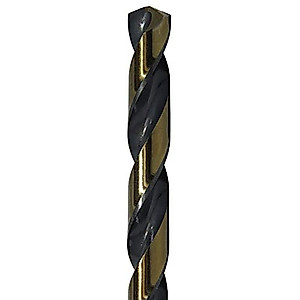Drill America - KFD30P12 #30 High Speed Steel Black & Gold KFD Split Point Drill Bit (Pack of 12), KFD Series