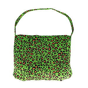 ZAIIVE Leopard Pattern Corduroy Tote Bag, Retro Green Leopard Print Crossbody Corduroy Shoudler Bag For Women Travel Shopping With Magnetic Snap