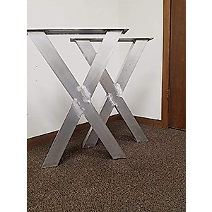 Metal Table Legs, Aluminum X-Frame Style - Any Size and Color