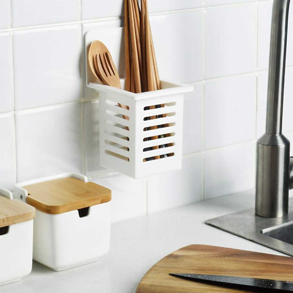 Hemoton Dishes Drying Rack Dish Drying Rack Dry Rack for Dishes Toiletry Organizer Wall Mounted Drying Rack Clothes Drying Rack Chopsticks Cage Kitchenware White Tableware