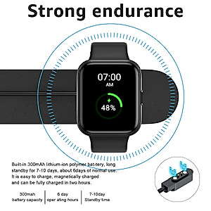 Portzon Smart Watch for iOS and Android Phones, Watches for Men Women IP68 Waterproof Smartwatch Fitness Tracker Watch with Heart Rate/Sleep Monitor Steps Calories Counter