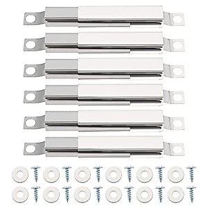 6PCS Crossover Tube Adjustable 130mm- 210mm Stainless Steel Pipe Burner Tube Replacement Parts for Most Grills Compatible with Kenmore Thermos