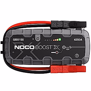 NOCO Boost X GBX155 4250A 12V UltraSafe Portable Lithium Jump Starter, Car Battery Booster Pack, USB-C Powerbank Charger, and Jumper Cables for up to 10.0-Liter Gas and 8.0-Liter Diesel Engines