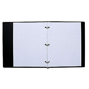 BENZNOTE, Loose Leaf Filler Paper, for Organic and Biochemistry, 8-1/2" x 11", Hexagonal Graph Rule, Green Lined, 3-Hole Punched, 112 Pages