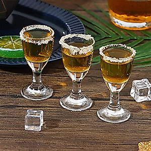 Ioffersuper 30-Pack Shot Glasses Set, 15 ml/0.5 oz Mini Shot Glasses with Stem, Mini Wine Glasses, Thickness Glass