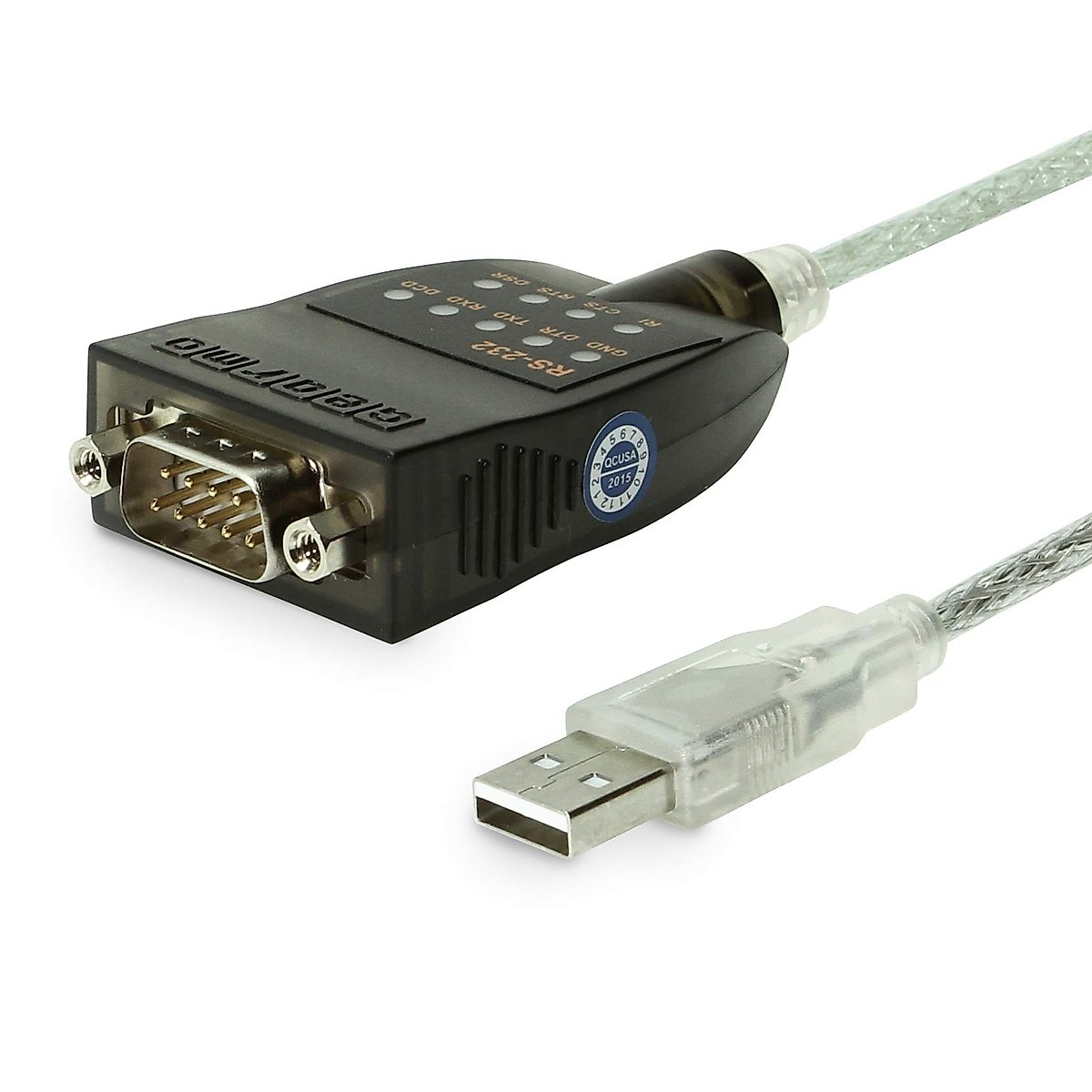 USB to RS-232 Serial Adapter w/LED Indicators Windows 11 Support