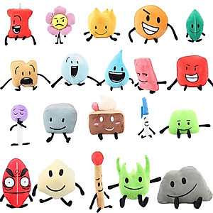 SOCEIMPTS Bfdi Dream Island Plushies Toy, Bfdi Plush Toy, Bfdi Plushies Figure Pillow Birthday Chirstmas Valentine for Fans Boys Girls and Friends Gift (bfdi plush-12)