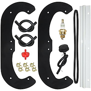 BOSFLAG 84-1980 Snow Blower Paddles with 75-8780 Scraper 75-9010 Belt Replaces 75-9090, 80-0660 for Toro 38182, 38183, 38173, 38170, 38171, 38172, 38175, 38176, 38177, 38178 CCR Powerlite Snowthrowers