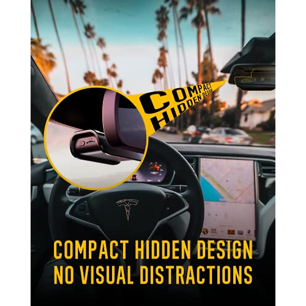 Dash Cam Front and Rear 4K Built-in 5GHz WiFi, Dual Dash Cam Front 4K/2K Rear 1080P Hidden Dash Camera for Cars, Super Night Vision, App Control, Supercapacitor, Parking Mode, G-Sensor, USB C Port