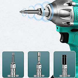 MOONDKIST 2Pcs 18V Electric Wrench Shaft Part, Electric Brushless Impact Wrench Shaft Dual Use Cordless Wrench Parts