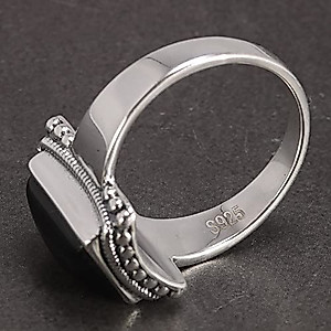 Lucifer Morningstar Ring 925 Sterling Silver, Black Onyx Turkish Ring for men and women (9)