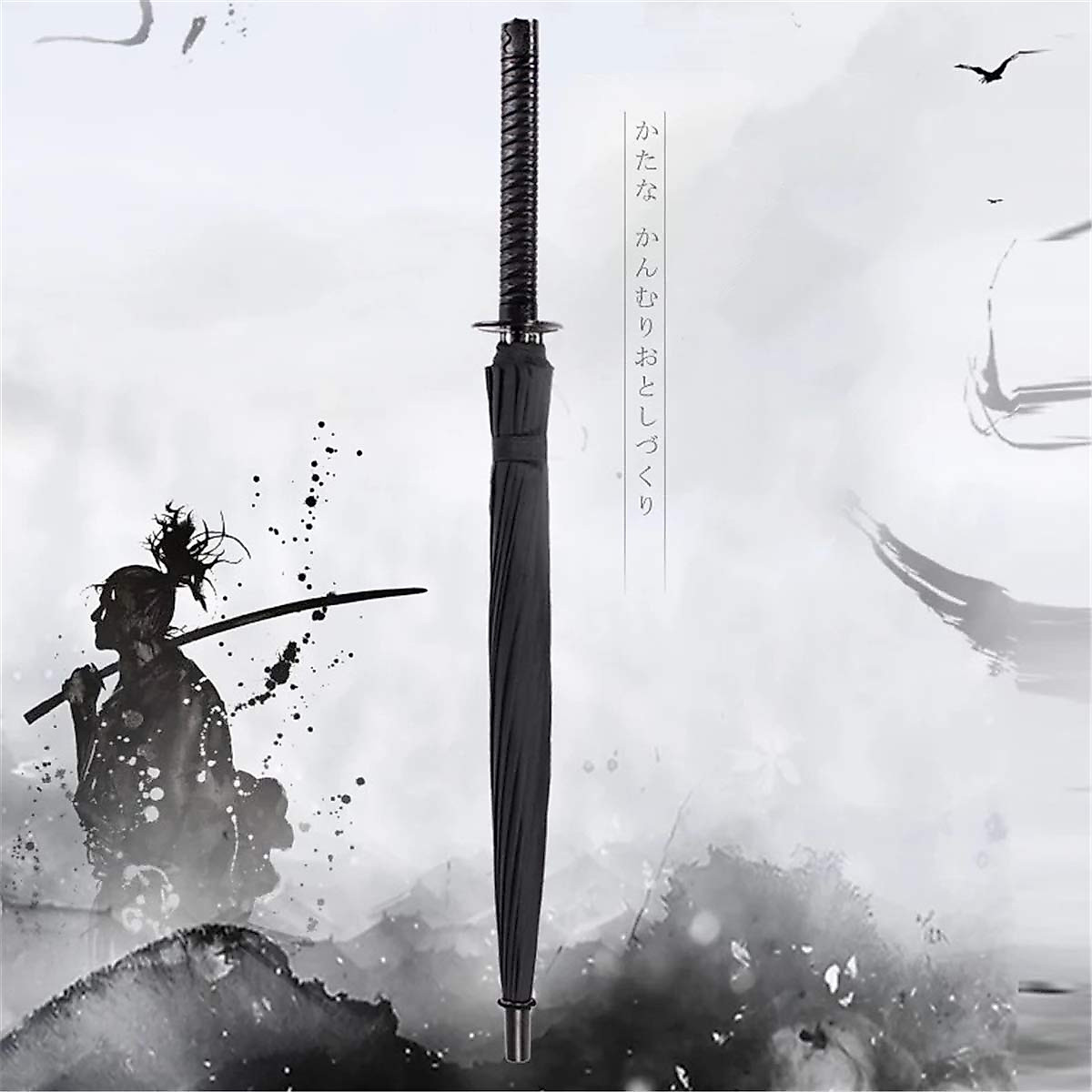 zooro Samurai Umbrella Windproof Semi-automatic Ninja Samurai Umbrella,The Best creative gift (8 Bone)