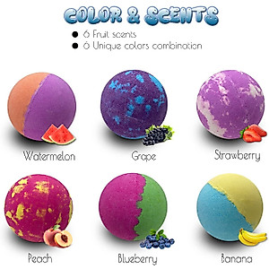 7 Oz Bath Bombs for Kids - with Surprise Toys Inside Pull-Back Car 6 Pack Natural Colorful Bath Bombs for Boys Girls with Animal Car Birthday Chirstmas Gift for Child