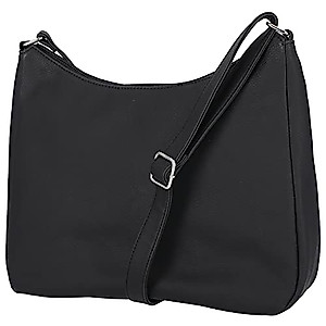 MultiSac Solid Riverside Hobo Crossbody Bag Black