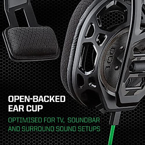 RIG 100HX Open Ear Premium Chat Headset – for Xbox Series X/ S, Xbox One, Playstation PS5, PS4, Nintendo Switch, Mobile, & PC with 3.5mm – Noise Canceling Mic (Black with Urban Camo)