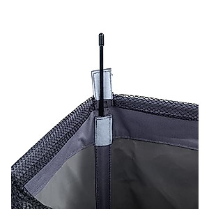 WENKO Corner Laundry Basket with Wheels Tresco, Collector, Laundry Basket with Wheels, Space Saving Narrow Laundry Hamper, Clothes Storage, 13.21 gallon/13" x 23.6" x 13", Gray