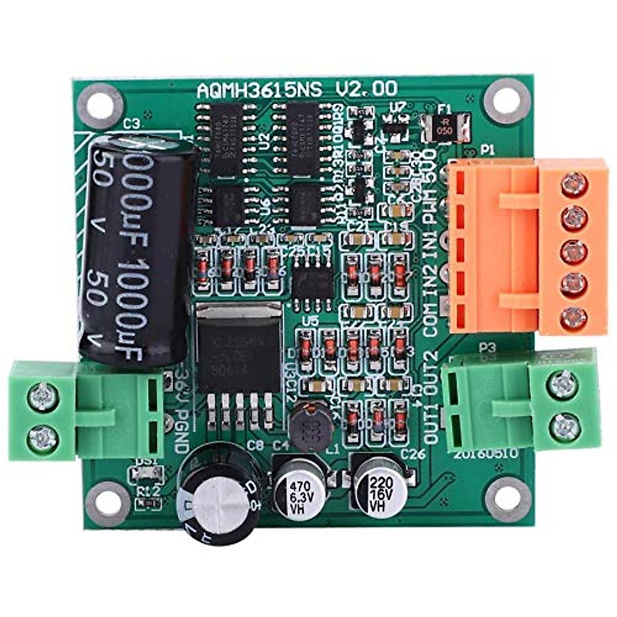 Davitu Motor Driver - Large Power DC Motor Drive Board 12/24/36V H Bridge Positive and Reverse Rotation Full PWM with Undervoltage Protection