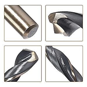 Reduced Shank Twist Drill Bits 14mm High Speed Steel 4341 with 10mm Shank 2 Pcs