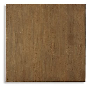 Signature Design by Ashley Shully Square DRM Counter Table, 32"W x 32"D x 36"H, Light Brown