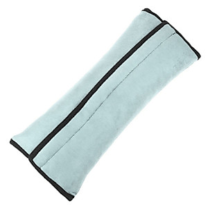 Premium Super Soft Seatbelt Covers for Kids, Adjuster, Headrest Hooks Bundle! Car Seat Strap Head Neck Support, Belt Cushion Kids and Adults Blue One Size