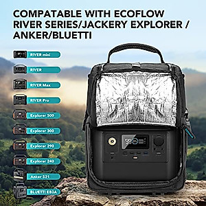 ZEROAIR Portable Power Station Carrying Case for ECOFLOW RIVER SERIES and Jackery E500, Stylish, Waterproof, Dustproof, Ergonomic