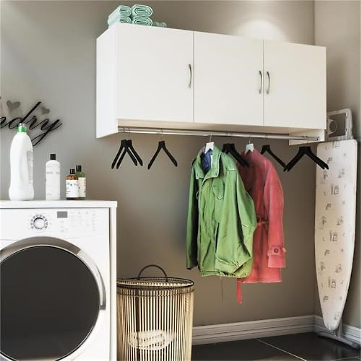 Systembuild Evolution Lory 3 Door Wall Cabinet with Hanging Rod in White