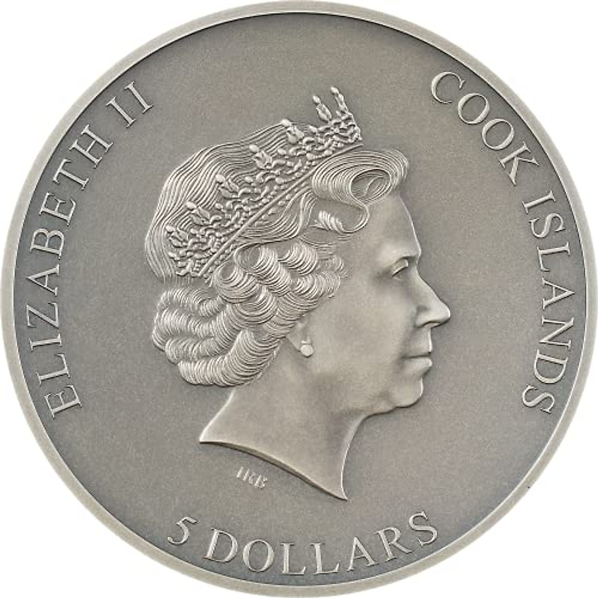 Cook Islands. 5 Dollars 2022. Untrapped. 1 Oz Silver