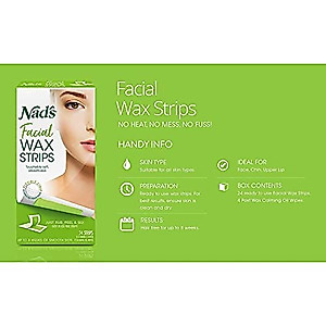 Nads Facial Wax Strips Size 24ct Nads Facial Wax Hair Removal Strips 24ct