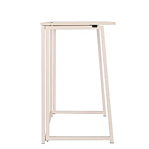 Urban Shop Folding Computer Desk-No Tools Assembly, White/Pink