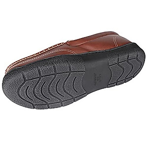 ULTRAIDEAS Men's Venetian Slipper Indoor/Outdoor House Shoe with Memory Foam Comfort (Coffee/Chestnut, Size 10)