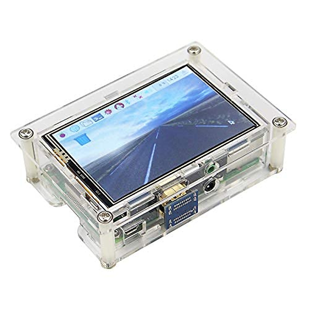 DIGISHUO 3.5 Inch HDMI LCD Screen for Raspberry Pi 4B 3B 2B | Display 480x320 Screen | with Dedicated Transparent Case |HDMI| Pen | Disc