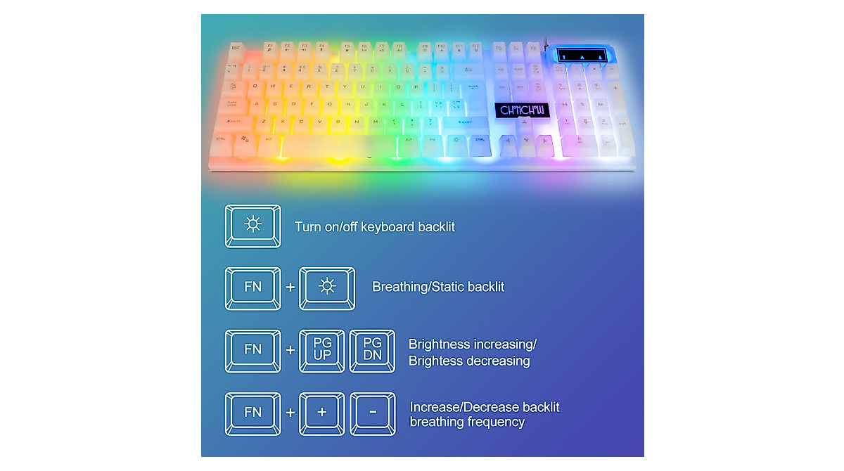 CHONCHOW RGB Keyboard & Mouse Combo for Gamers