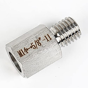 Raizi Adapter Screw for Angle Grinder Polisher Converter Rod Polishing Pad Drill Bit Saw Blade Connecting Accessorie (M14 Female to 5/8"-11 Male)