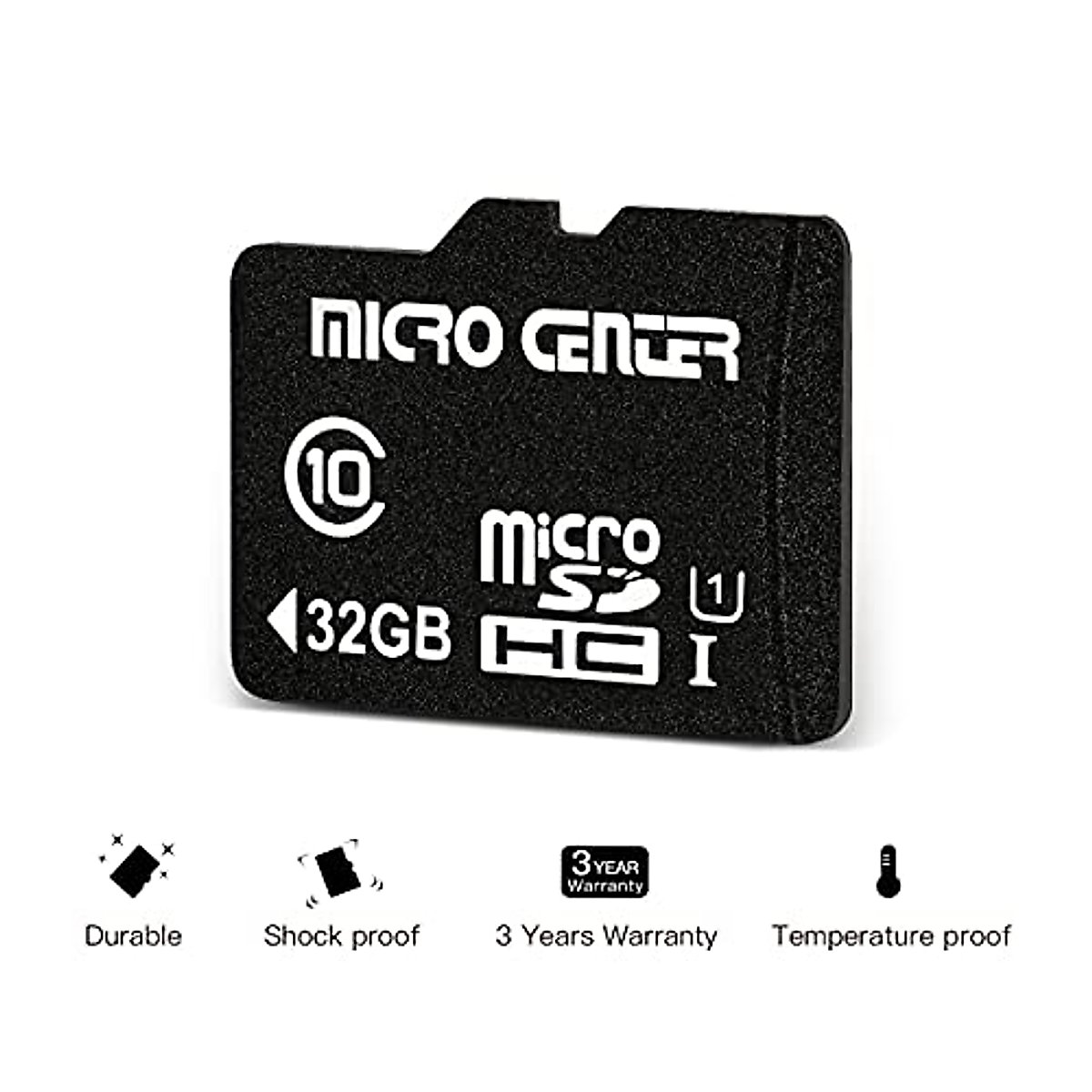 Micro Center 32GB Class 10 Micro SDHC Flash Memory Card with Adapter for Mobile Device Storage Phone, Tablet, Drone & Full HD Video Recording - 80MB/s UHS-I, C10, U1 (5 Pack)
