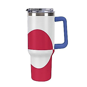 U.S.A Greenland Flag 40oz Water Bottle Double Wall Insulated Tumbler with Handle Leakproof Travel Mug Deep Blue-style