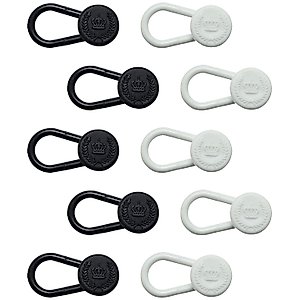 SJZBIN Flexible Button Waist Extenders, Collar Extenders, Button Waist Extenders Plastic Button Extender Neck Extension for Shirt Dress Coat Pants, Black x 5+White x 5