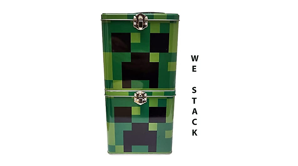 Minecraft Stackable Tin Box - Store & Carry Effectively