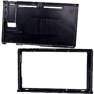 Rinbers Front Back Faceplate Rear Back Cover Housing Top Bottom Shell Case Replacement with Back Kickstand Host Shell Support Bracket Stand Holder for Nintendo Switch Console HAC-001