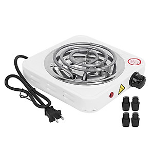 Single Electric Stainless Steel Portable Single Tube Electric Stove 1000W Home Electric Stove White US Plug 110V