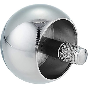 Pockety Tippe Top Metal Flip Over Top Stainless Steel Spinning Top Toy Gift, Silver
