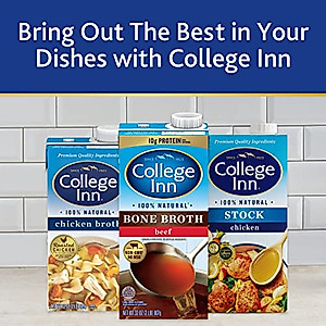 College Inn 100% Natural Chicken Broth, 12 Pack, 32 oz Carton